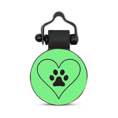 Green Paw Print Tag | Silent Dog Tags | SiliDog – SiliDog - The Silent ...